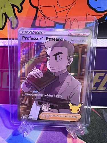 Pokémon TCG Professor's Research (Full Art) Celebrations 024/025 Holo ...