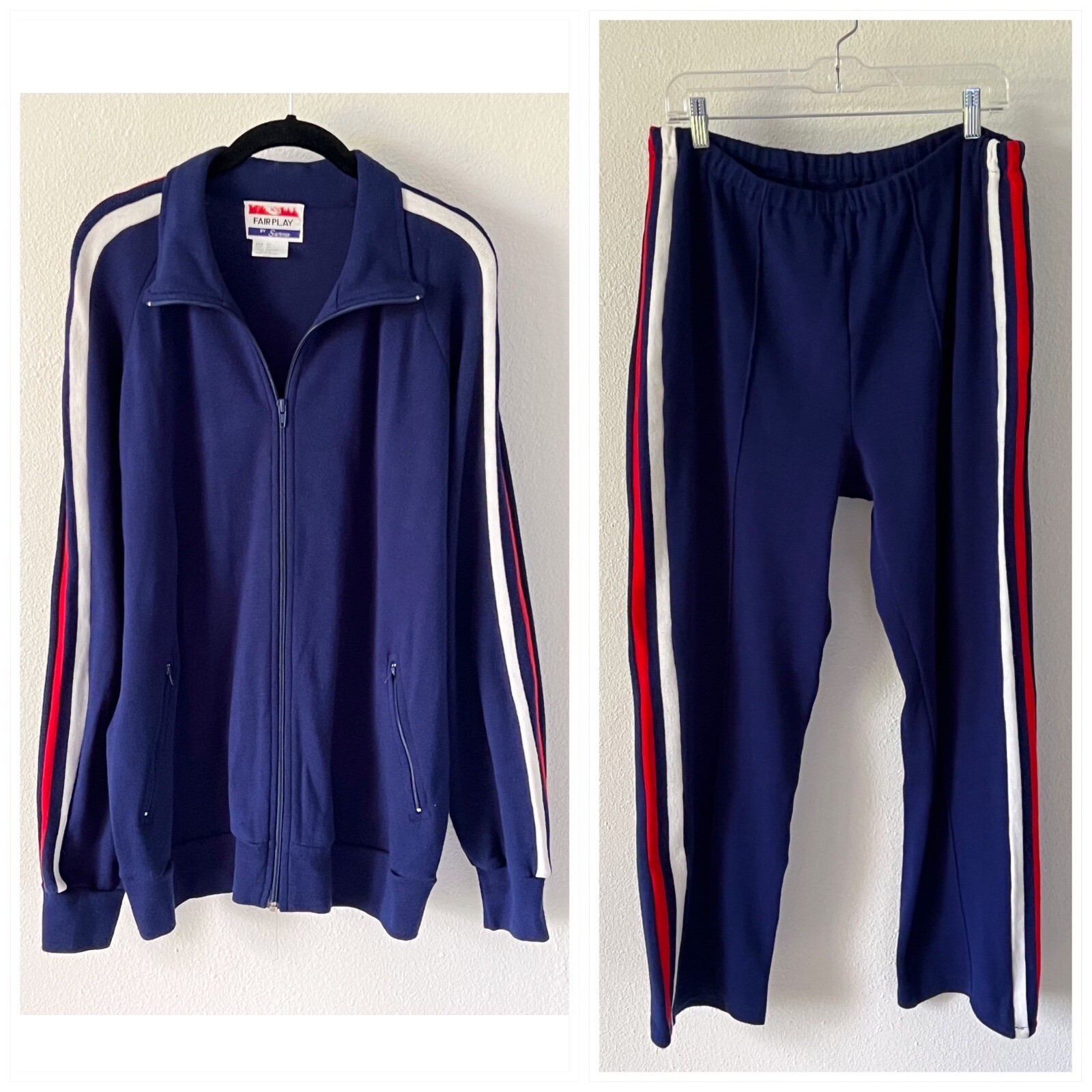 RARE Vintage Fair Play by Sarna Blue Tracksuit Hallow… - Gem