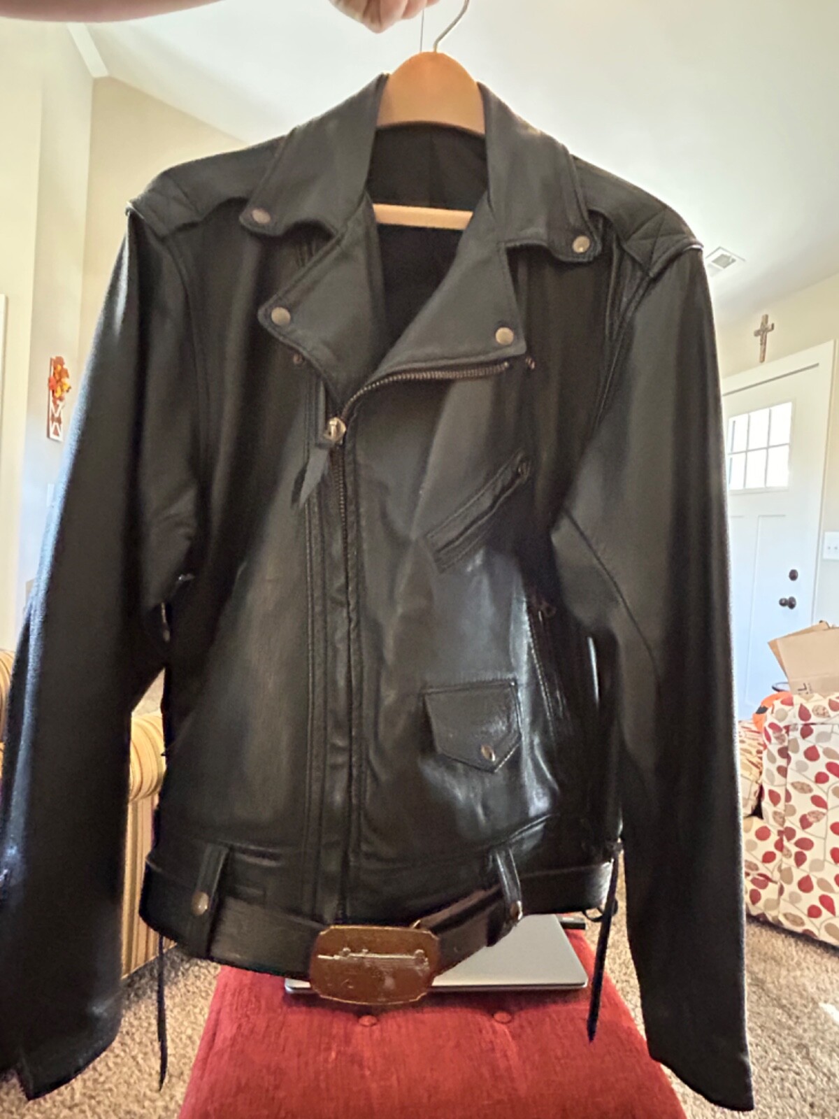 Vintage Langlitz Custom leather MC jacket large - Gem