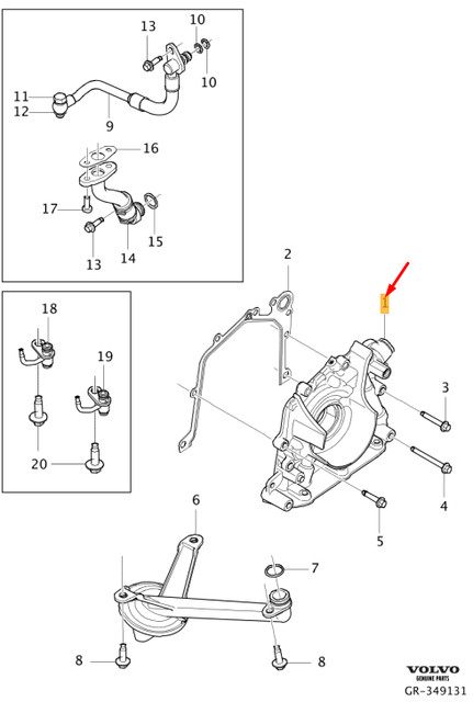 VOLVO V60 MK1 Oil Pump 31422232 GENUINE for sale online | eBay