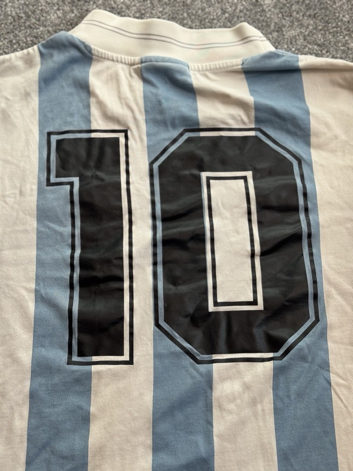 Authentic Argentina #10 Maradona 1993 adidas Soccer Jersey Kit Read | eBay
