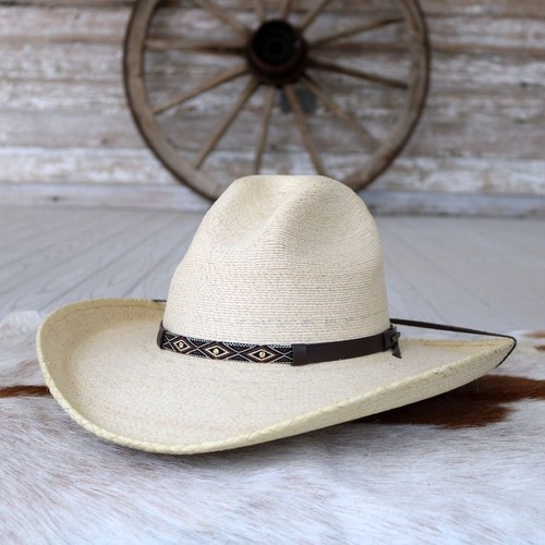 Stetson Calhoun Men's Palm Leaf Straw Cowboy Hat Gus Crown | eBay