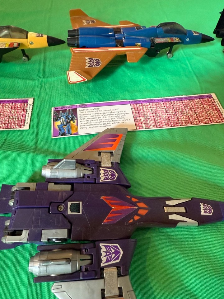 1980s Vintage G1 Transformers Decepticon Jet Lot | Thrust, Dirge ...