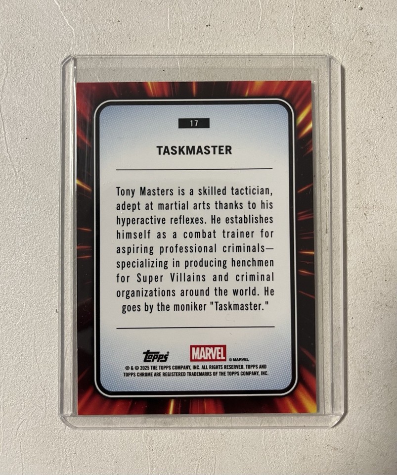 Taskmaster #15/62 Red Spider Web Refractor SP 2025 Marvel Topps Chrome ...