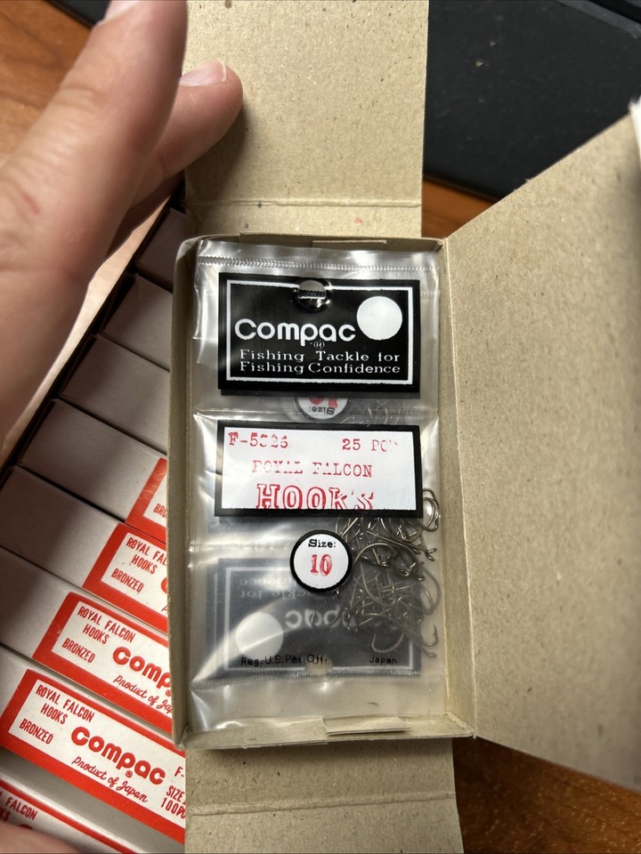 Qty 1000 #10 Compac Royal Falcon Hooks Bronzed F-5326 Made in Japan | eBay