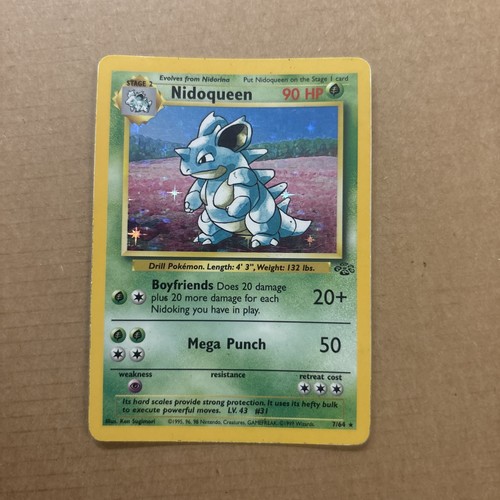 Nidoqueen 7 64 Holo Pokémon Card Jungle Wotc Holo Rare Ebay