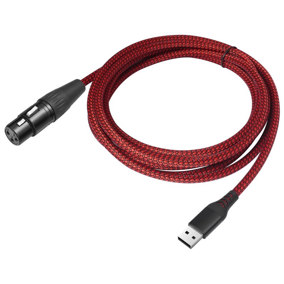 USB Microphone Cable USB Male To XLR Female Mic Link Converter Cable ...
