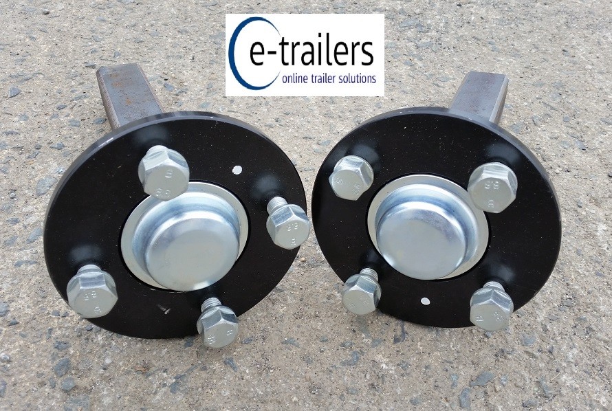 100mm PCD Sealed Bearing Trailer Hub Stub axle set - Quad ATV - High ...