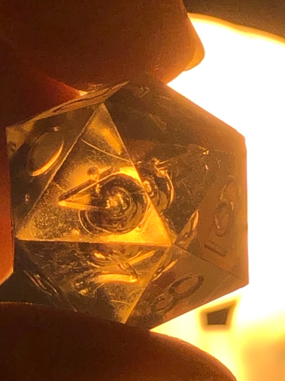 Older vintage Armory d20 clear smoke gem uninked rpg dice 123124@ | eBay