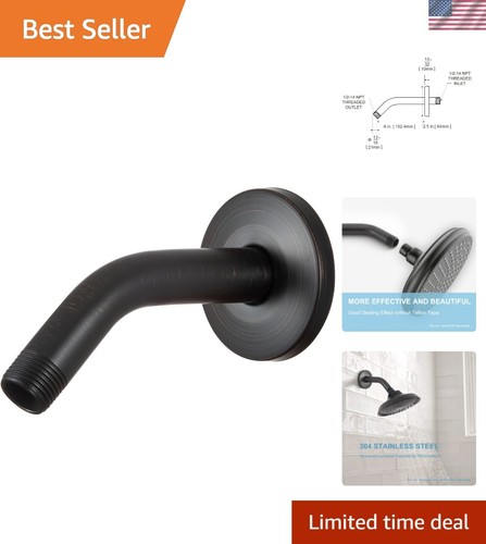 Wall-Mounted 6-Inch Shower Arm Replacement for Fixed & Handheld ...