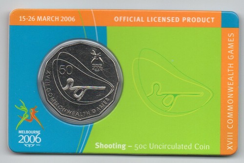 AUSTRALIAN: 2006 50 CENT XVIII COMMONWEALTH GAMES SHOOTING UNC COIN | eBay