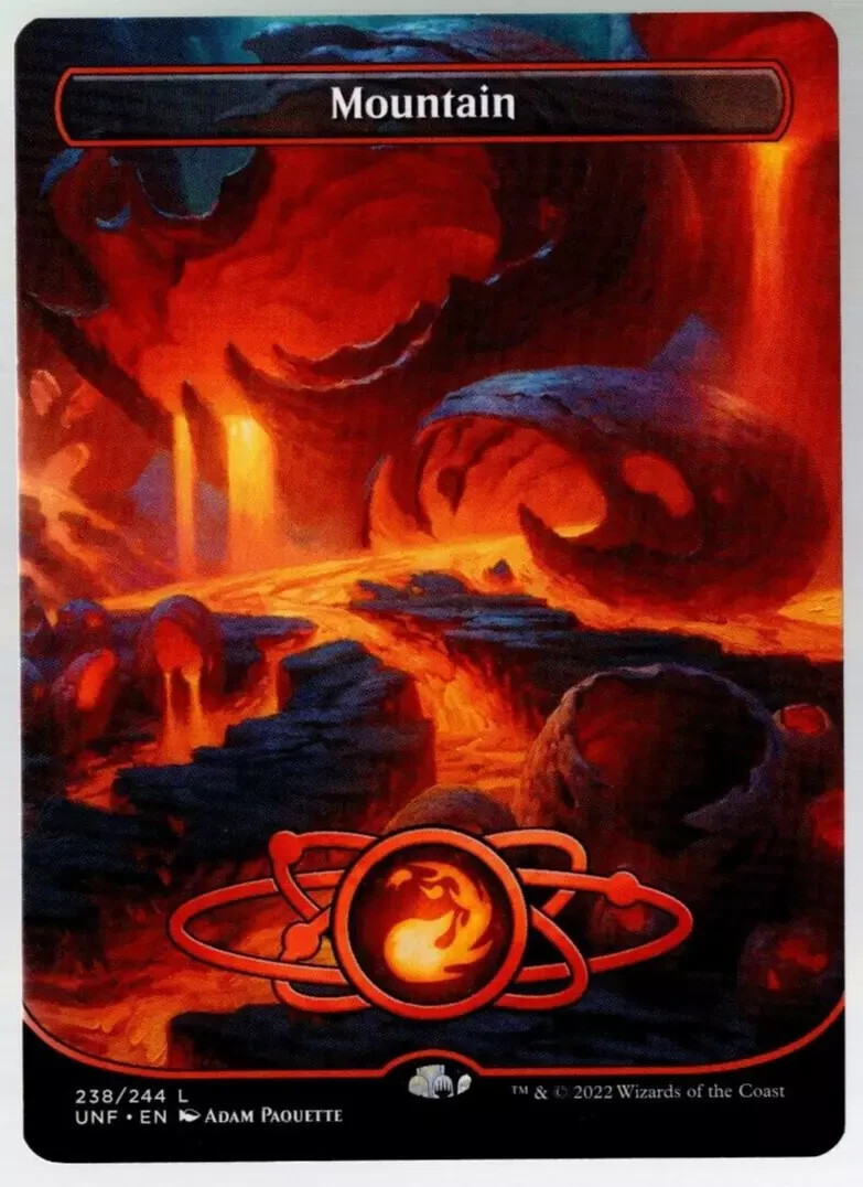 Mountain 238/244 Foil Borderless Land Unfinity Magic The Gathering NM ...