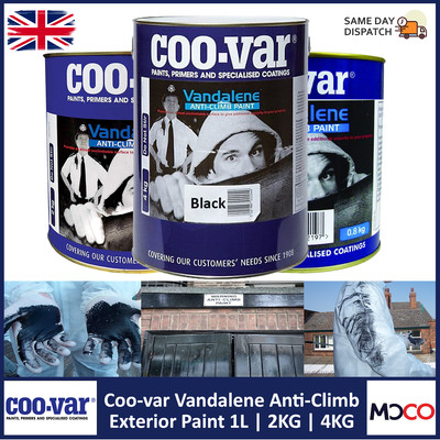Coo-Var Vandalene Anti Climb Security Paint Slippery Sticky Non Drying ...