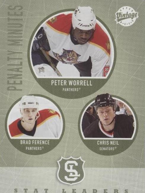 2002-03 Upper Deck Vintage - Stat Leaders Chris Neil, Peter Worrell ...