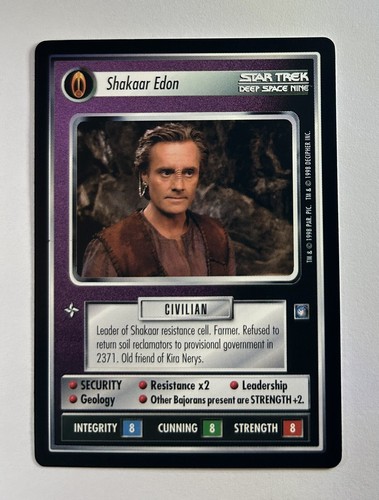 Star Trek CCG Deep Space Nine SHAKAAR EDON Bajoran Rare DS9 Never ...