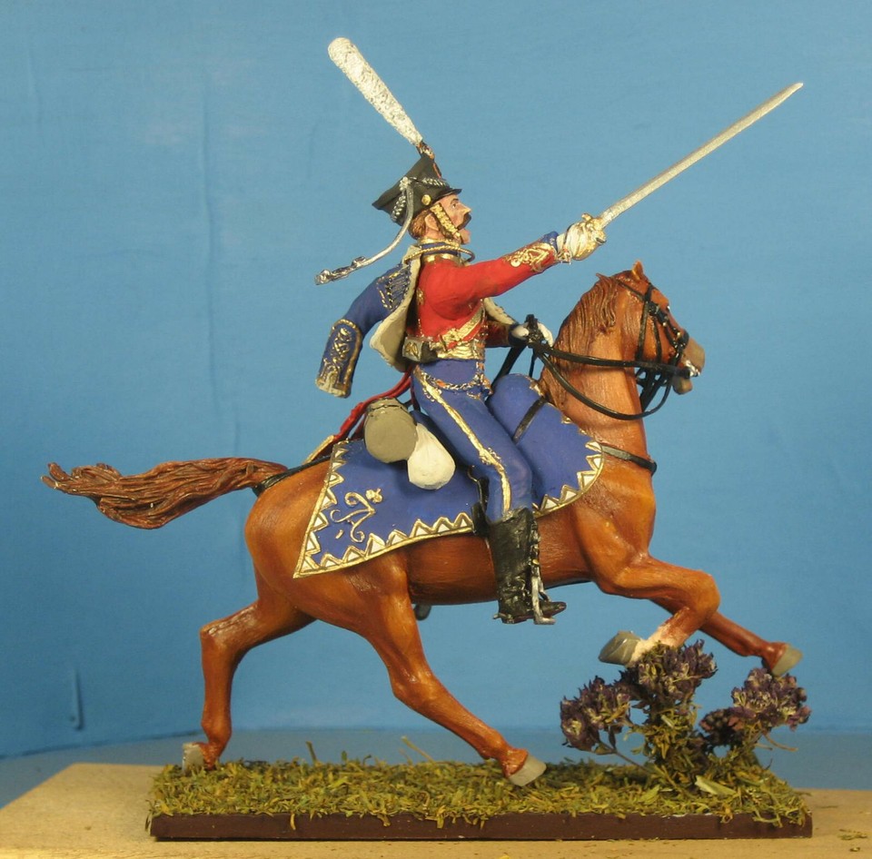 Unassembled Russian Mounted hussars, White Metal 1/30 Figure kit VID ...