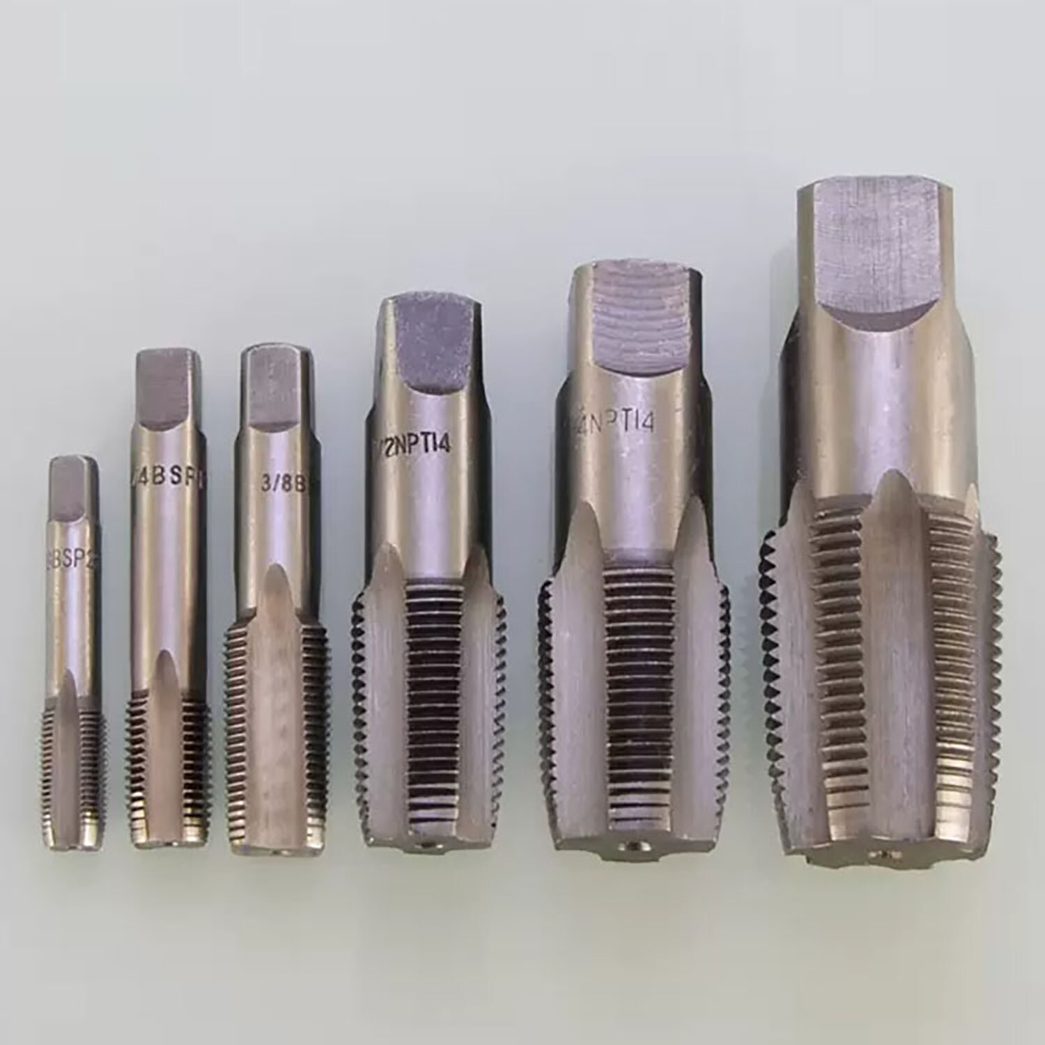 HSS Taper BSP Pipe Thread Tap Set for Wire Tapping Teeth Straigh Tap ...