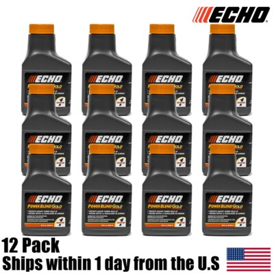 12 Pack Echo Oil 2.6 oz Bottles 2 Cycle Mix for 1 Gallon – Power Blend ...