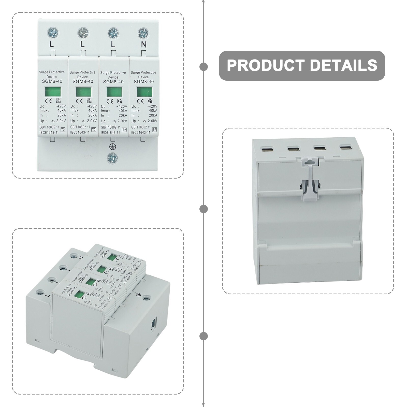 Feature Purple Copper Fittings Surge Arrester Precise Electronic ...