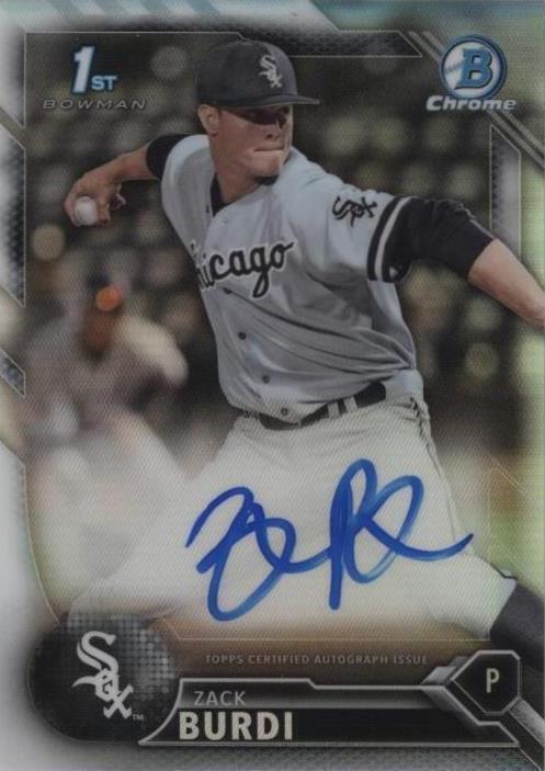 2016 Bowman Draft - Chrome Draft Pick Autographs Zack Burdi #CDA-ZB ...