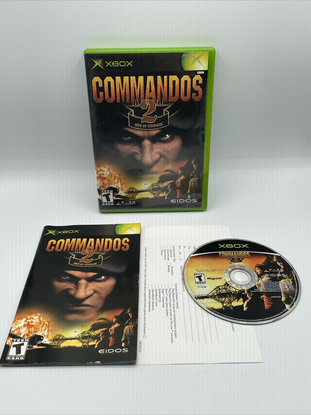 Xbox - Commandos 2: Men of Courage (Microsoft Xbox, 2002) - COMPLETE w ...