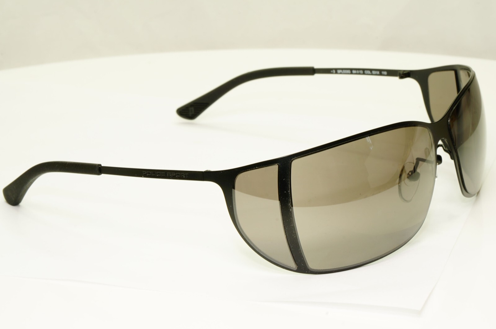Police Sunglasses Side Window Black Brown Wrap Designer Mens SPL 533G ...