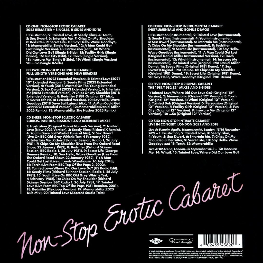 SOFT CELL NON-STOP EROTIC CABARET [DELUXE EDITION] NEW CD 602455438201| eBay