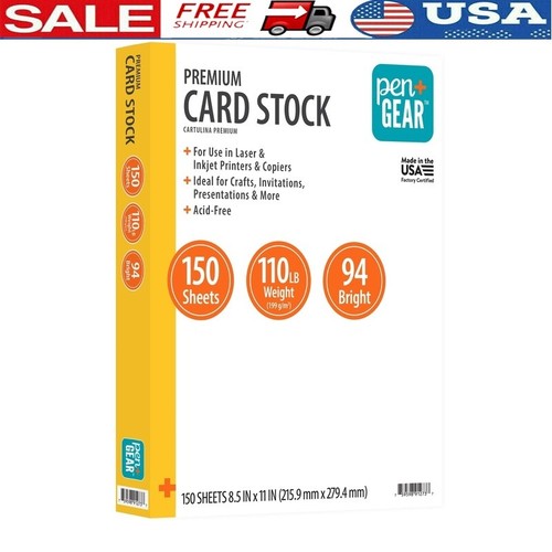 Heavyweight White Index Card Stock 199 GSM 150 Sheets Crafts ...