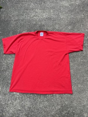 Vintage Y2K 2000s Gildan Tag Blank T Shirt Red Size 2XL XXL | eBay