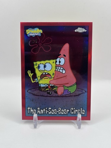 2025 Topps Chrome SpongeBob THE ANTI-SEA BEAR CIRCLE Red Refractor 5/5 ...