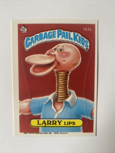 1986 garbage pail kids Registration Print Error Larry Lips | eBay
