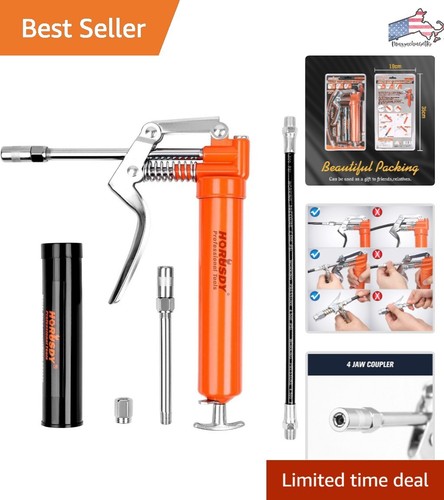 Mini Pistol Grip Grease Gun - Lever Action, Positive Lock, 3 oz Grease ...