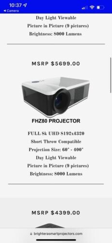 Sony BrightEra VPL FHZ80 Smart TV Projector | eBay