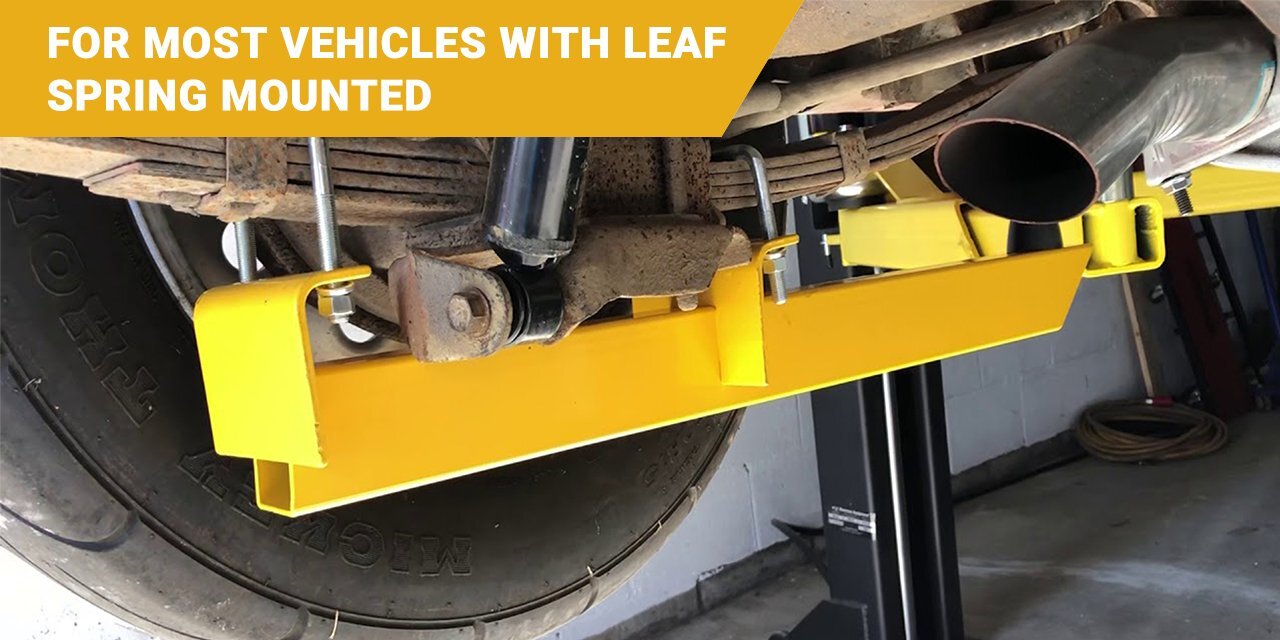 Pair Universal Leaf Spring Traction Bars Yellow Powder Coat Finish ...