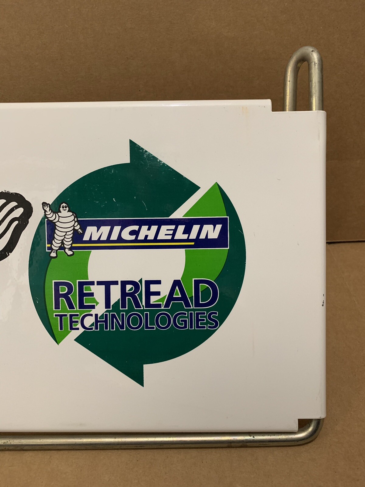 Vintage Michelin Tire Stand Metal Display Sign Garage Gas Oil Car Truck ...