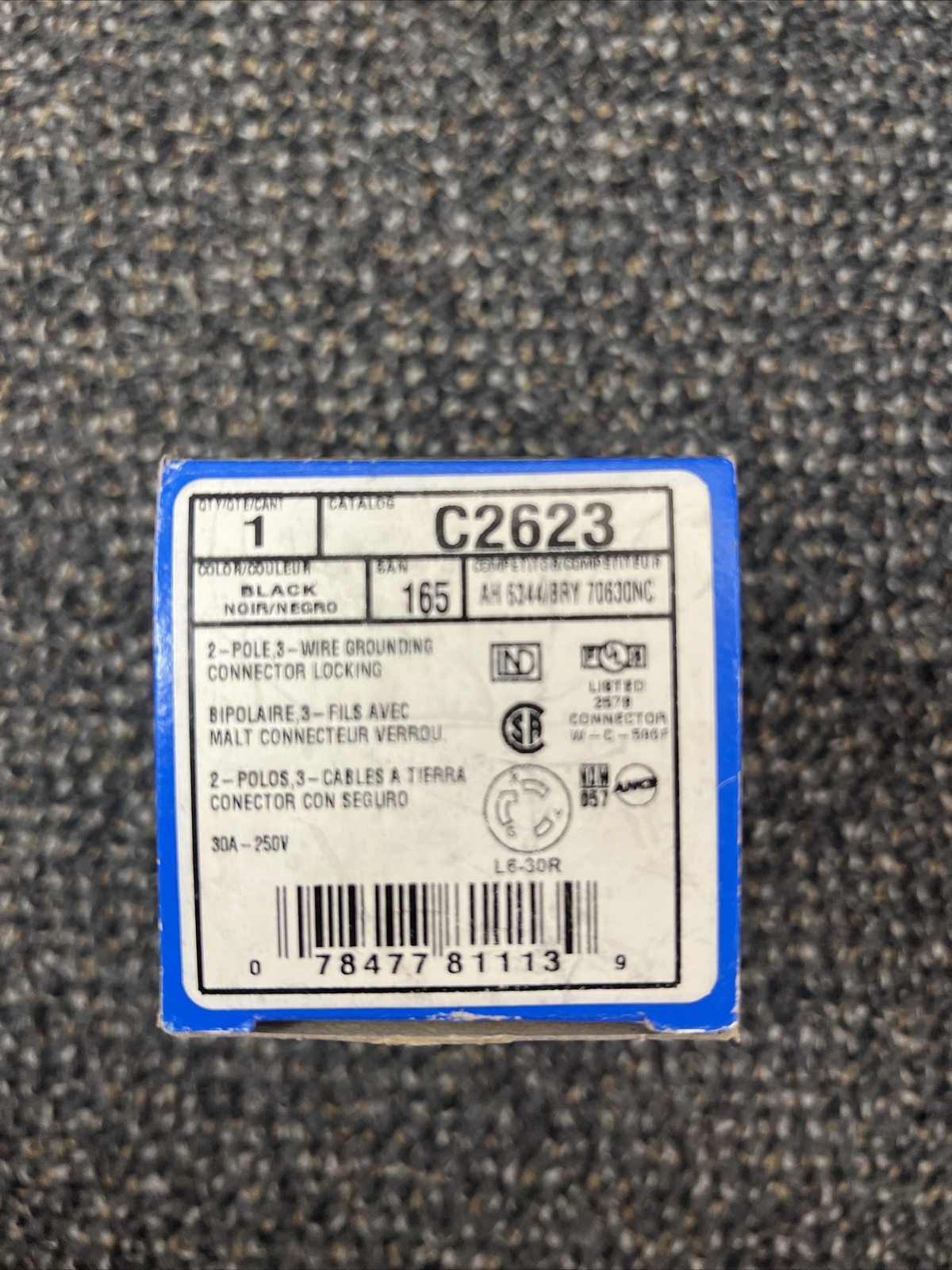 Leviton C2623 30 Amp, 250 Volt, NEMA L6-30R, 2P, 3W, Locking | eBay