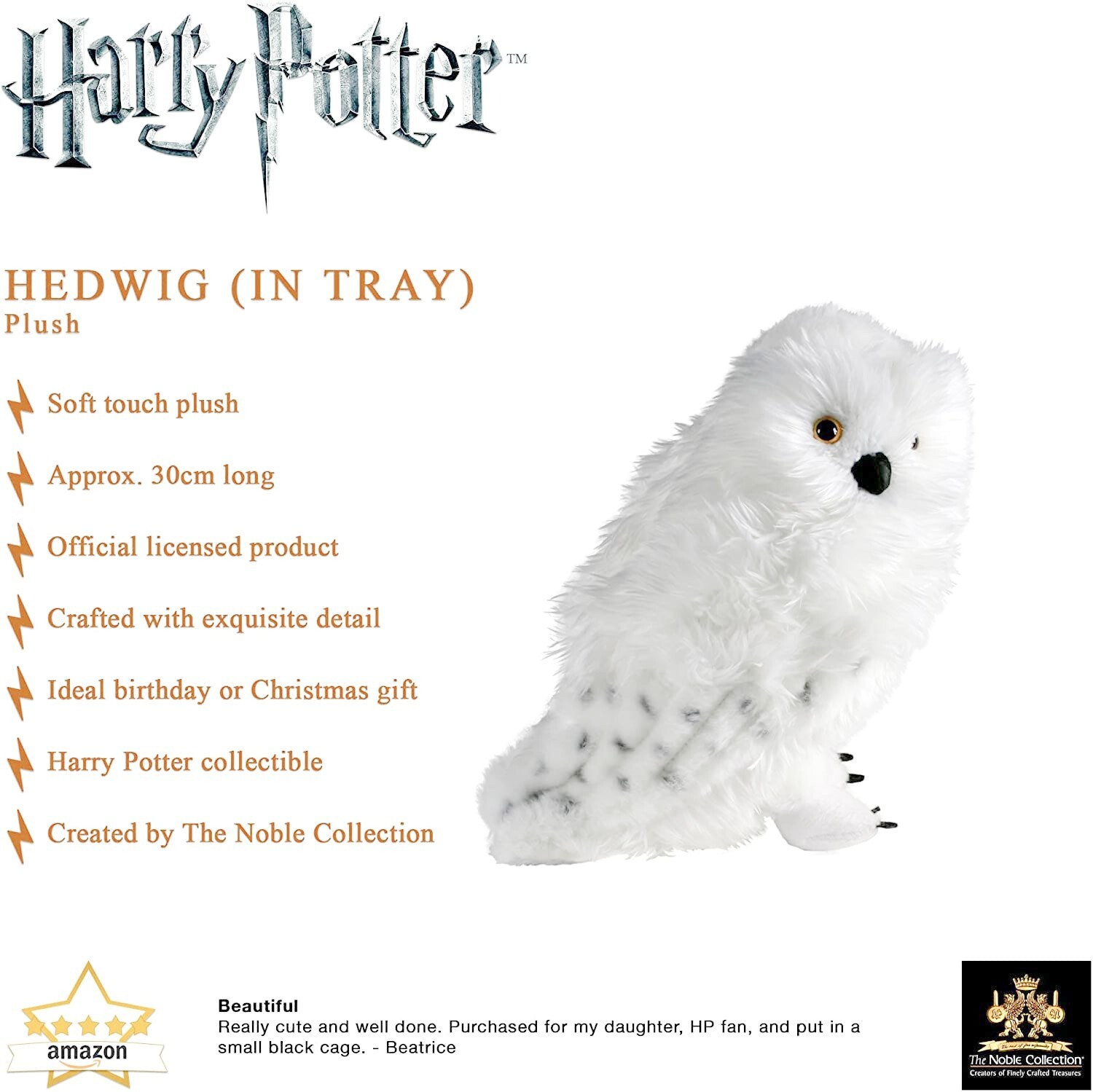 Harry Potter Hedwig Plush NN7561 by The Noble Collection for sale ...