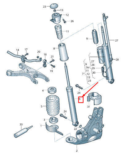 AUDI A5 Cabrio 8F Rear Shock Absorber 8F0513035N NEW GENUINE | eBay