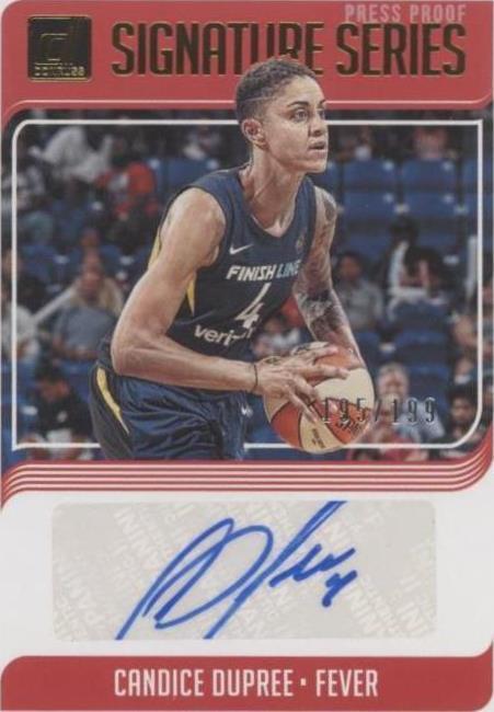 2019 Panini Donruss WNBA - Signature Series Candice Dupree #SS-CDP ...