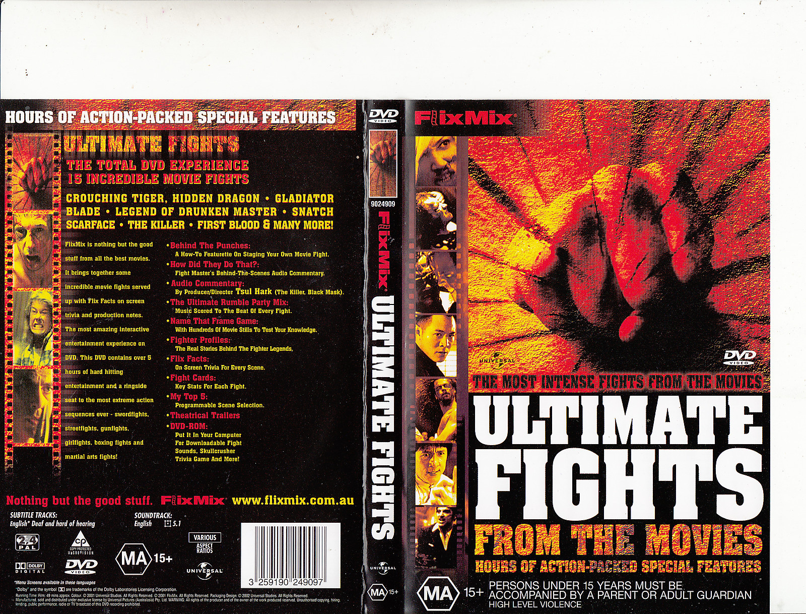 Flix Mix-Ultimate Fights-15 Incredible Movie Fights-2001-Fighting-DVD ...