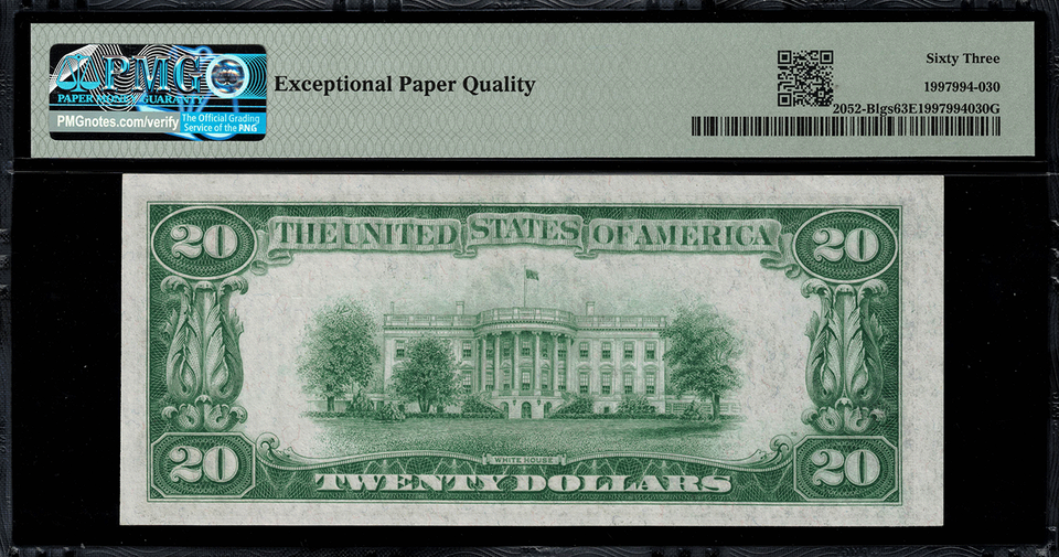 1928B $20 Federal Reserve Note New York FR.2052-B Light Green Seal ...