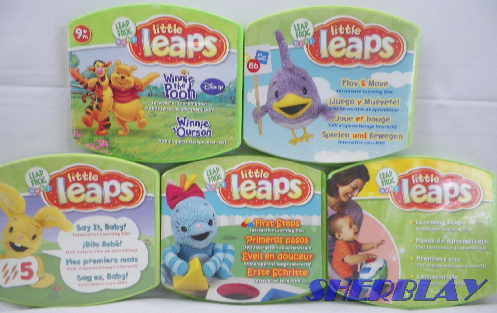 Leap Frog Baby Little Leaps Lot of 5 DVD Disc Game Learning System ...