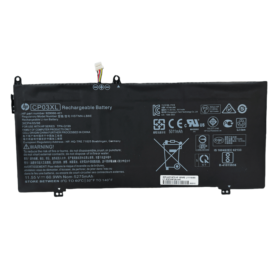 US New Genuine CP03XL HSTNN-LB8E Battery for HP Spectre x360 13-ae000 ...