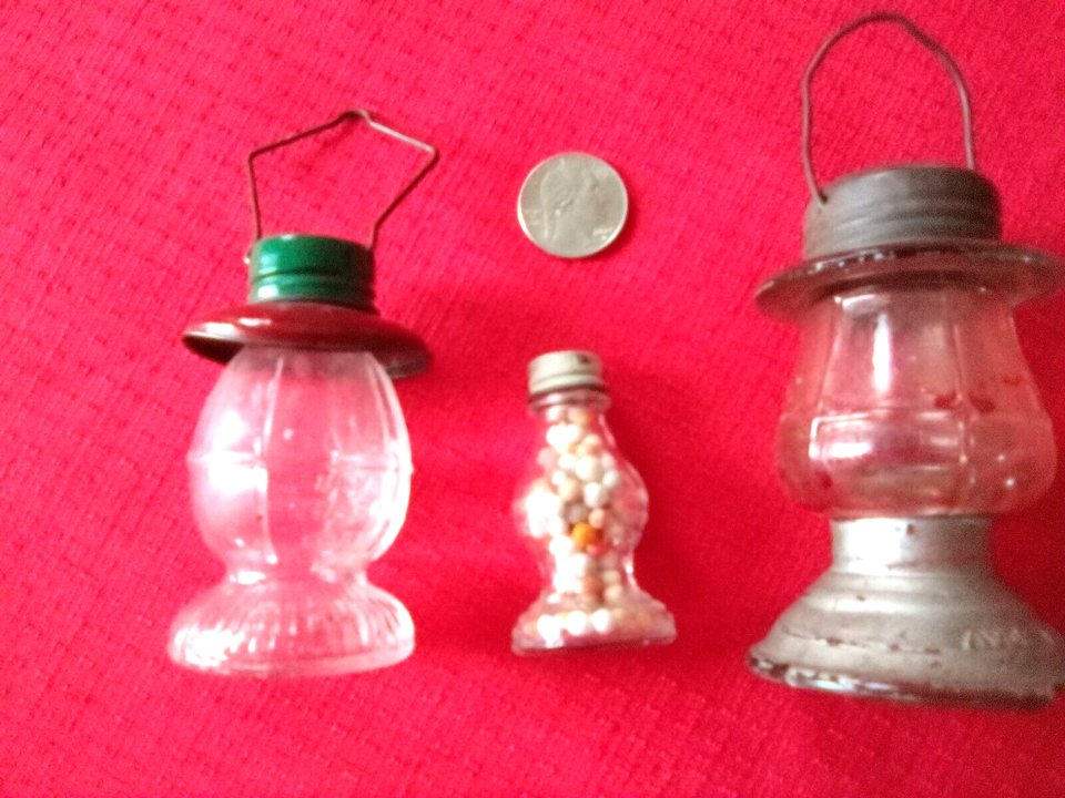 VTG 1950'S GLASS CANDY CONTAINERS LANTERNS-BOTTLE AVOR-USA-JEANETTE PA ...