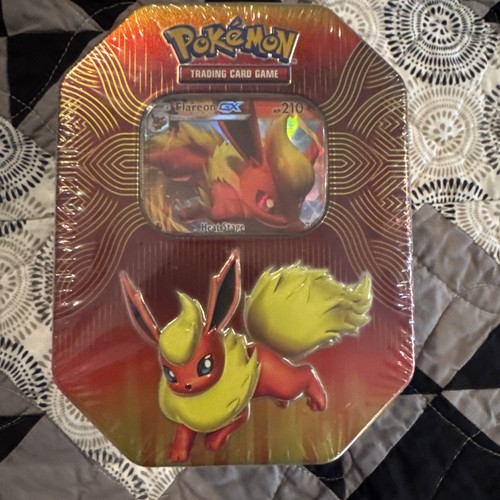 Pokemon TCG: Elemental Power Tin Flareon GX + 4 Packs (Sun & Moon ...