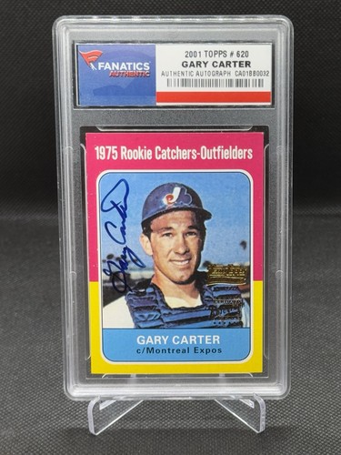 2001 Topps Team Legends Gary Carter #620 HOF Auto 1975 Topps Signed ...