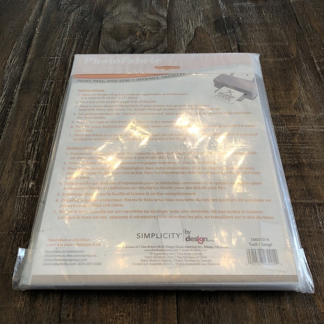 Blumenthal Craft Crafter's Images Inkjet Photo Fabric 100 Cotton Twill ...