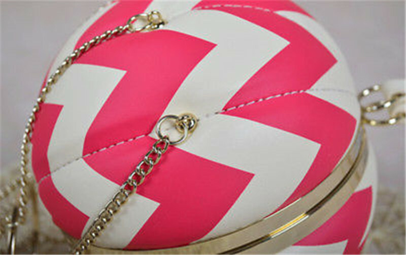 Girl Hot Air Balloon Spherical Shape Rainbow Leather Handbag ...