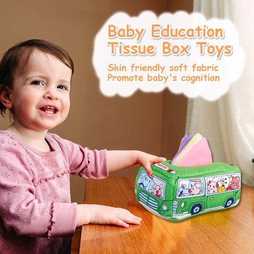 Baby Tissue Box Toy Soft Cute Cartoon Magic Tissue Box Preschool ...