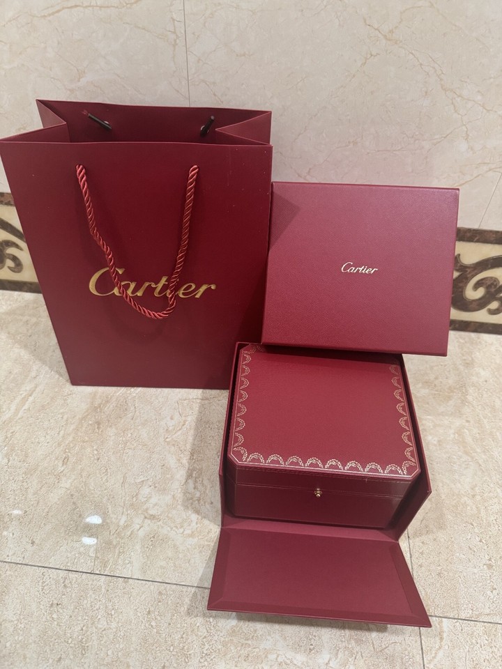 **Best Deal ALERT** Red Cartier Watch Box inside black color w/ Full ...